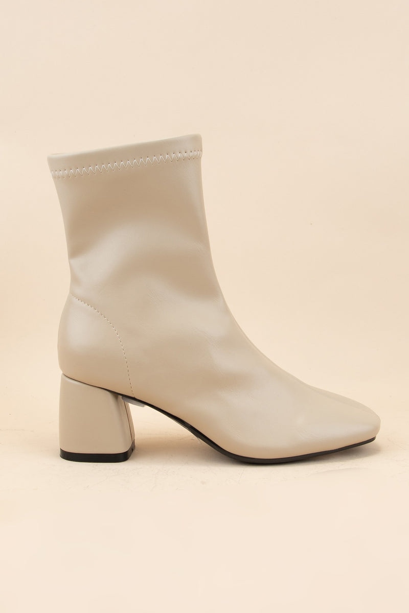 SWING BLOCK HEEL BOOTIES – Cranberry Boutique